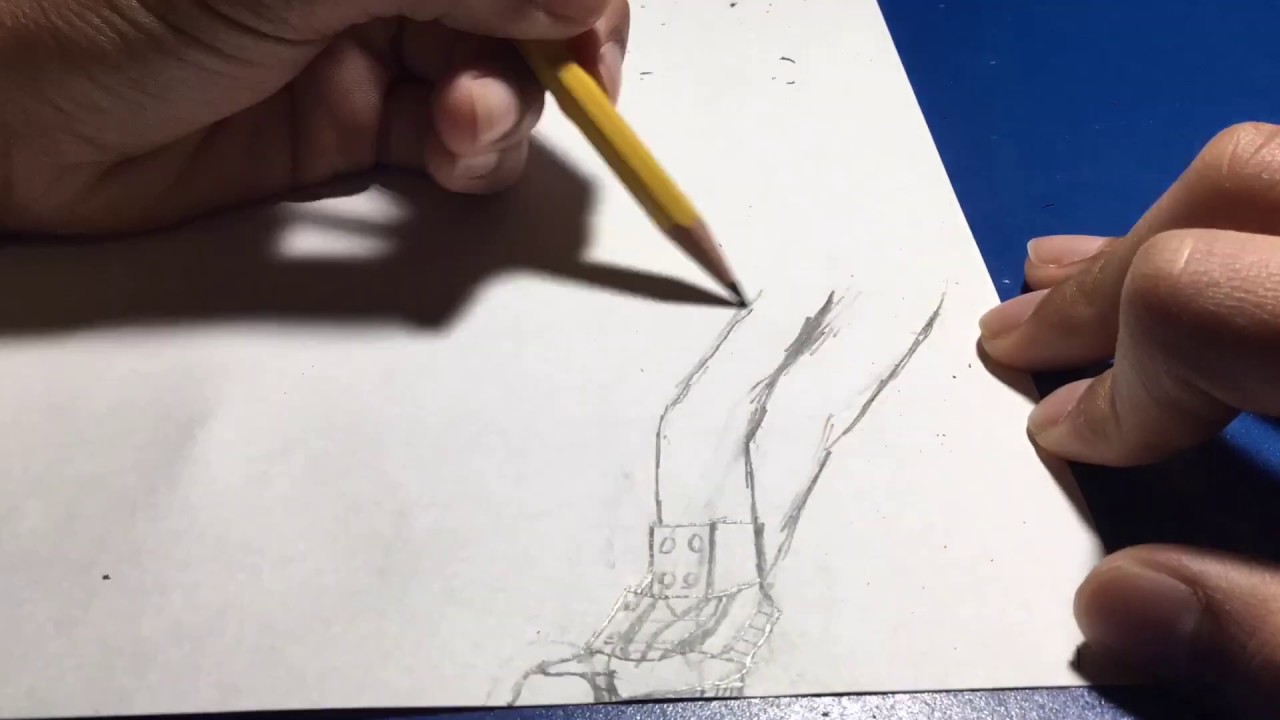 Drawing my made up character (Blackout) - YouTube