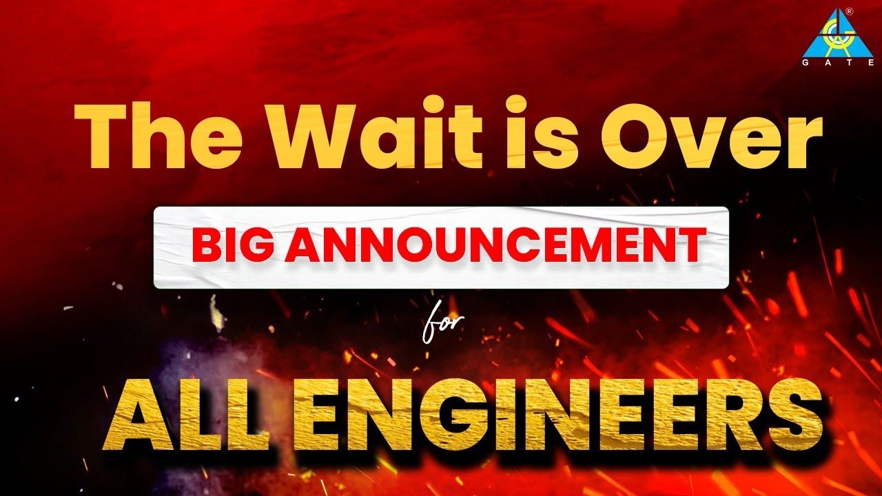 Wait is OVER | Big Announcement for all Engineers - YouTube