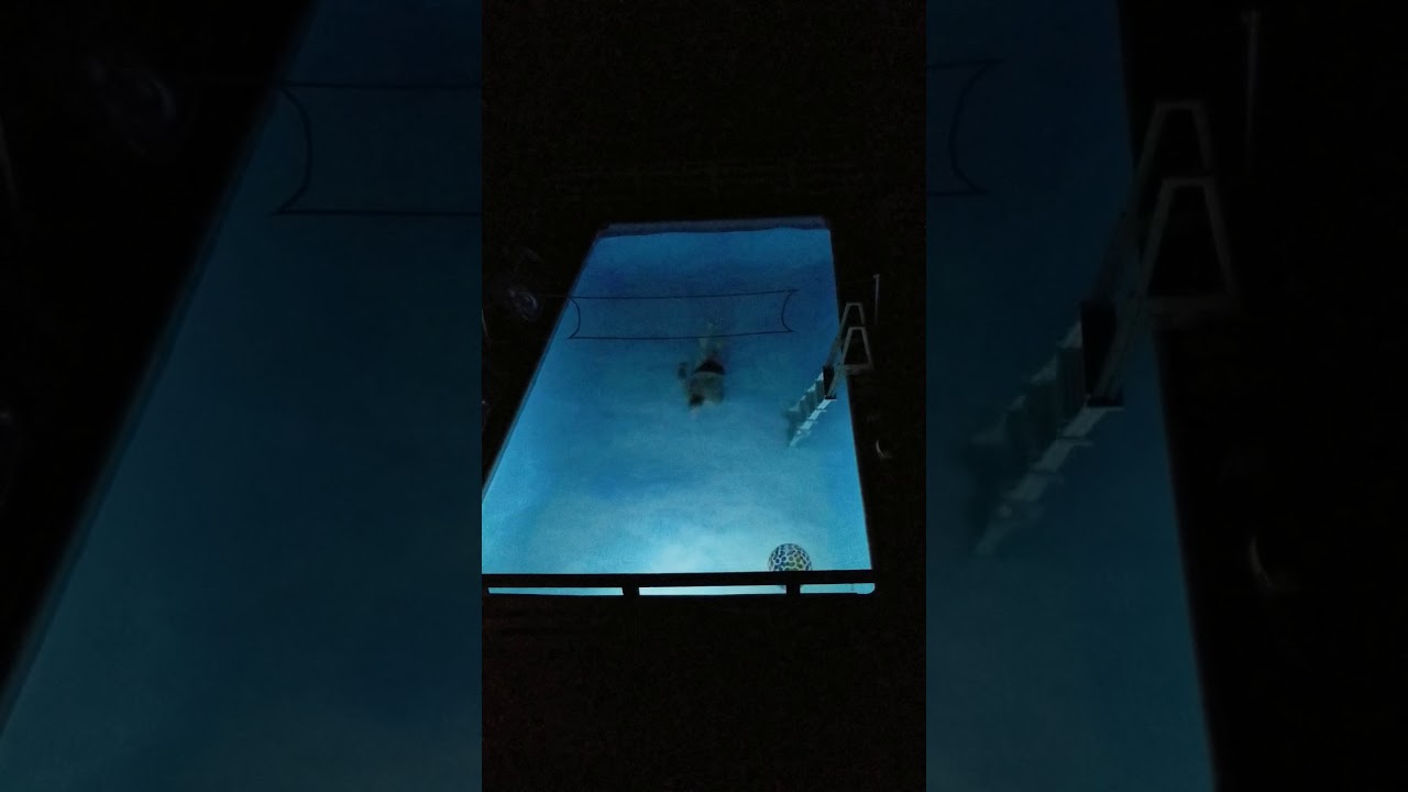12 x 24 Intex pool moon light swimming - YouTube