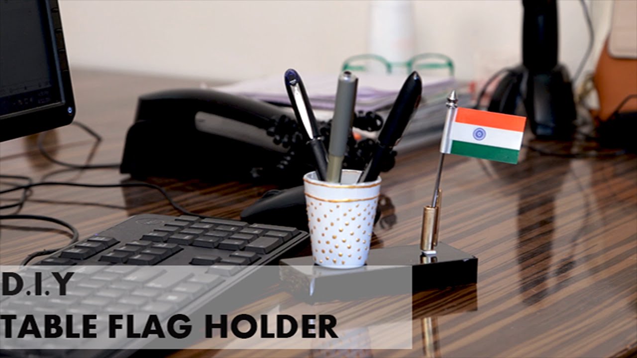 DIY Table Flag Holder - Helpmebuild.com - YouTube