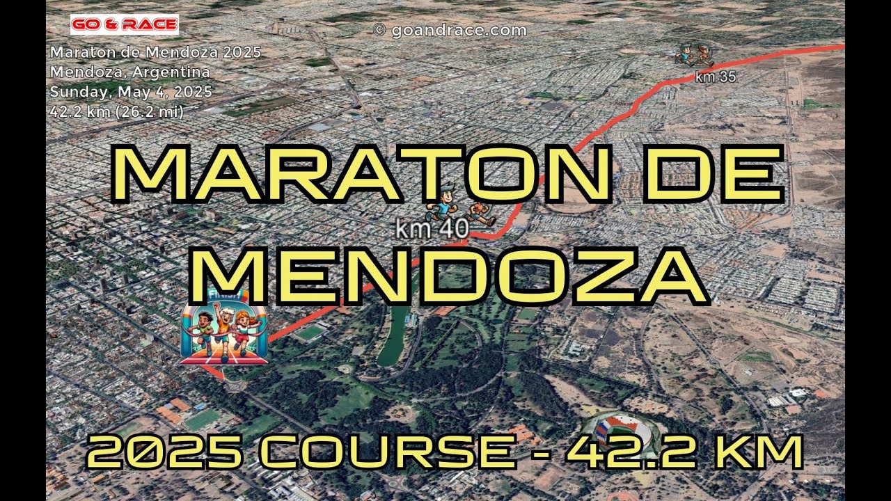 Maraton de Mendoza 2025: fly over the marathon course! Video of the ...