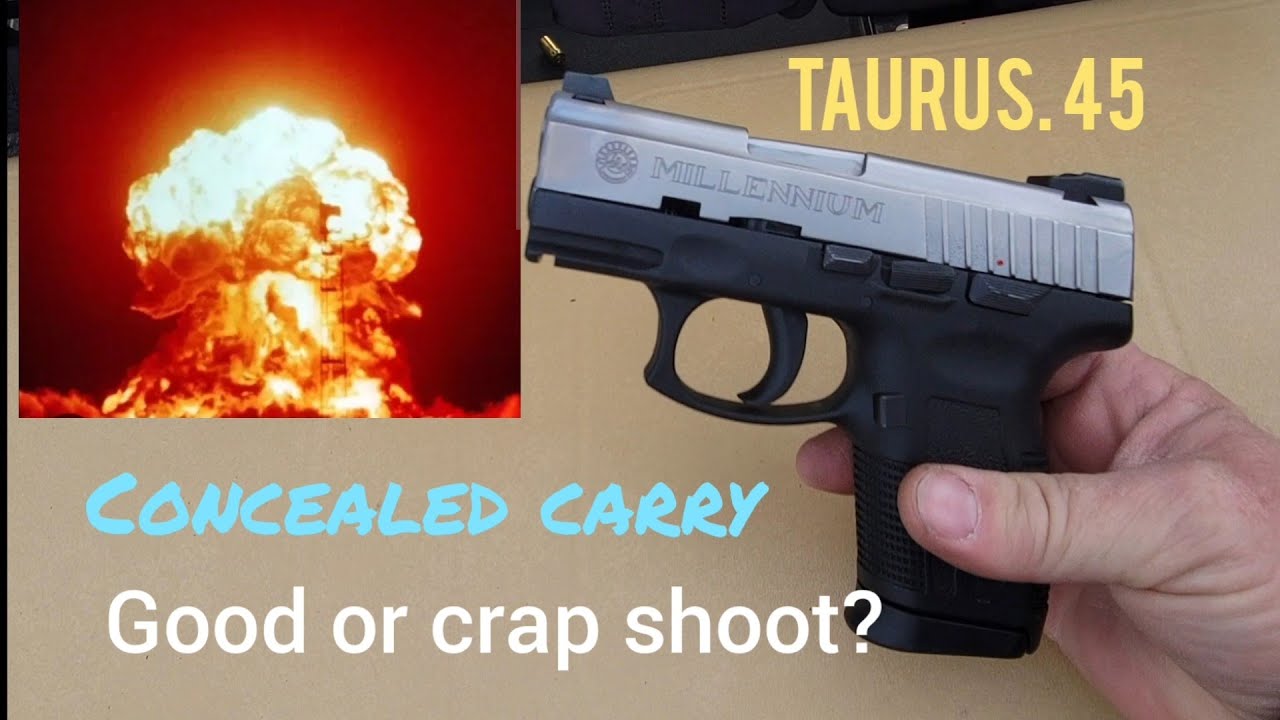 .45 ACP Taurus Millennium Pro 145 concealed carry pistol first ...