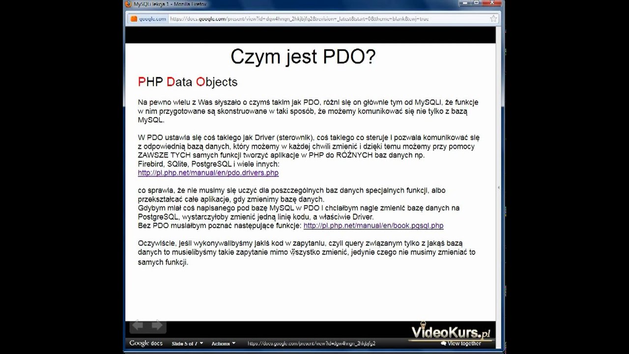 Kurs MySQLi, czym jest MySQLi, czym jest PDO, PDO vs MySQLi - YouTube