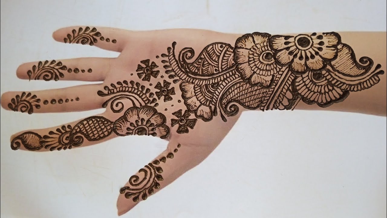 Arabic Mehndi cone Designs for hands |Simple Front hand Mehndi Design ...