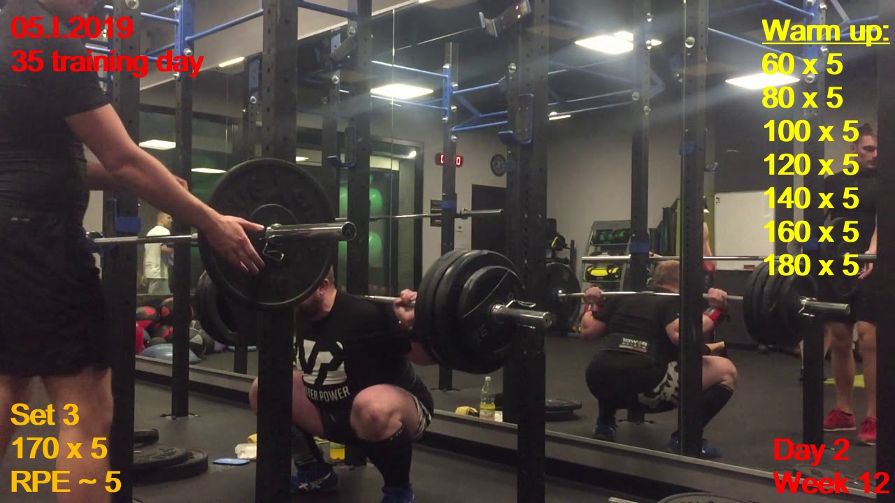 Day 2 - Week 12 - Competition squat - YouTube
