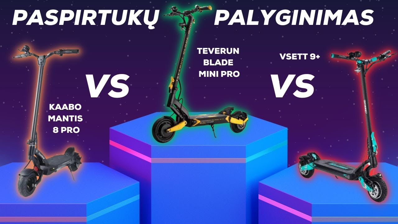 TEVERUN BLADE MINI PRO vs VSETT 9+ vs KAABO MANTIS 8 PRO - Palyginimas ...