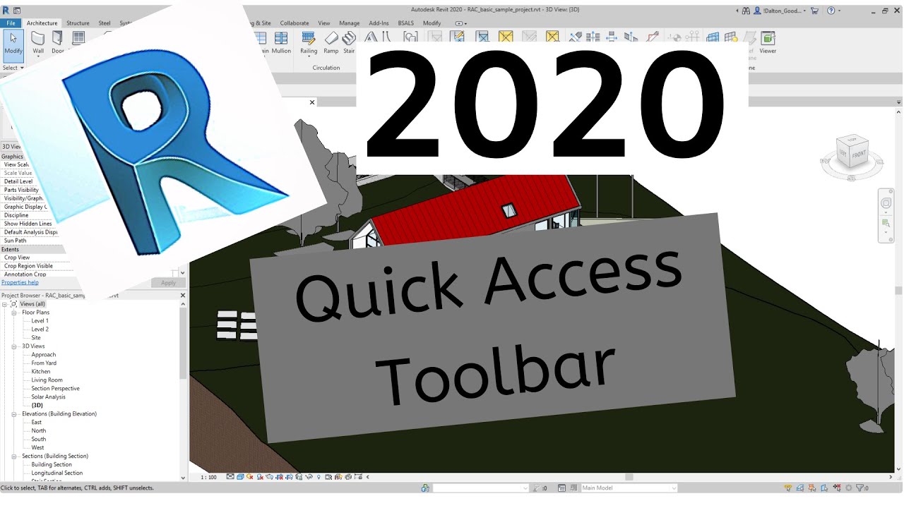Revit 2020 Quick Access Toolbar - YouTube