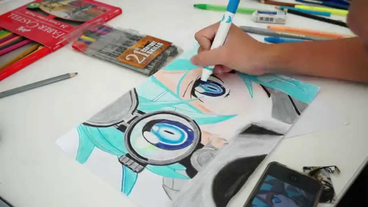 Drawing Sinon from SAO2-GGO speed drawing - YouTube