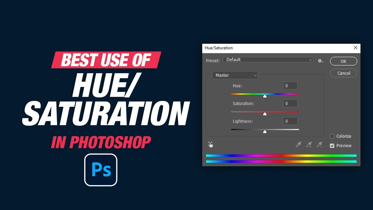 Best Use of Hue Saturation in Photoshop | Photoshop Tutorial - YouTube