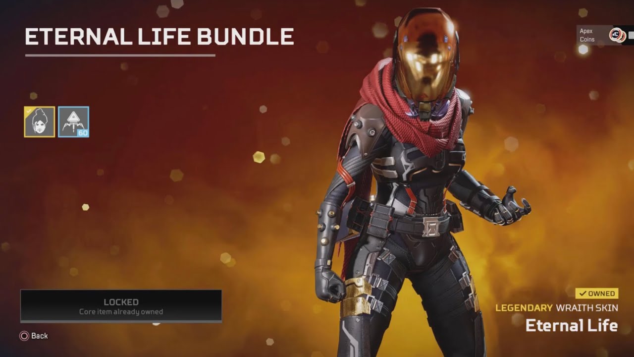 Apex Legends: Eternal Life Wraith Skin | Black Voidwalker Skin ...