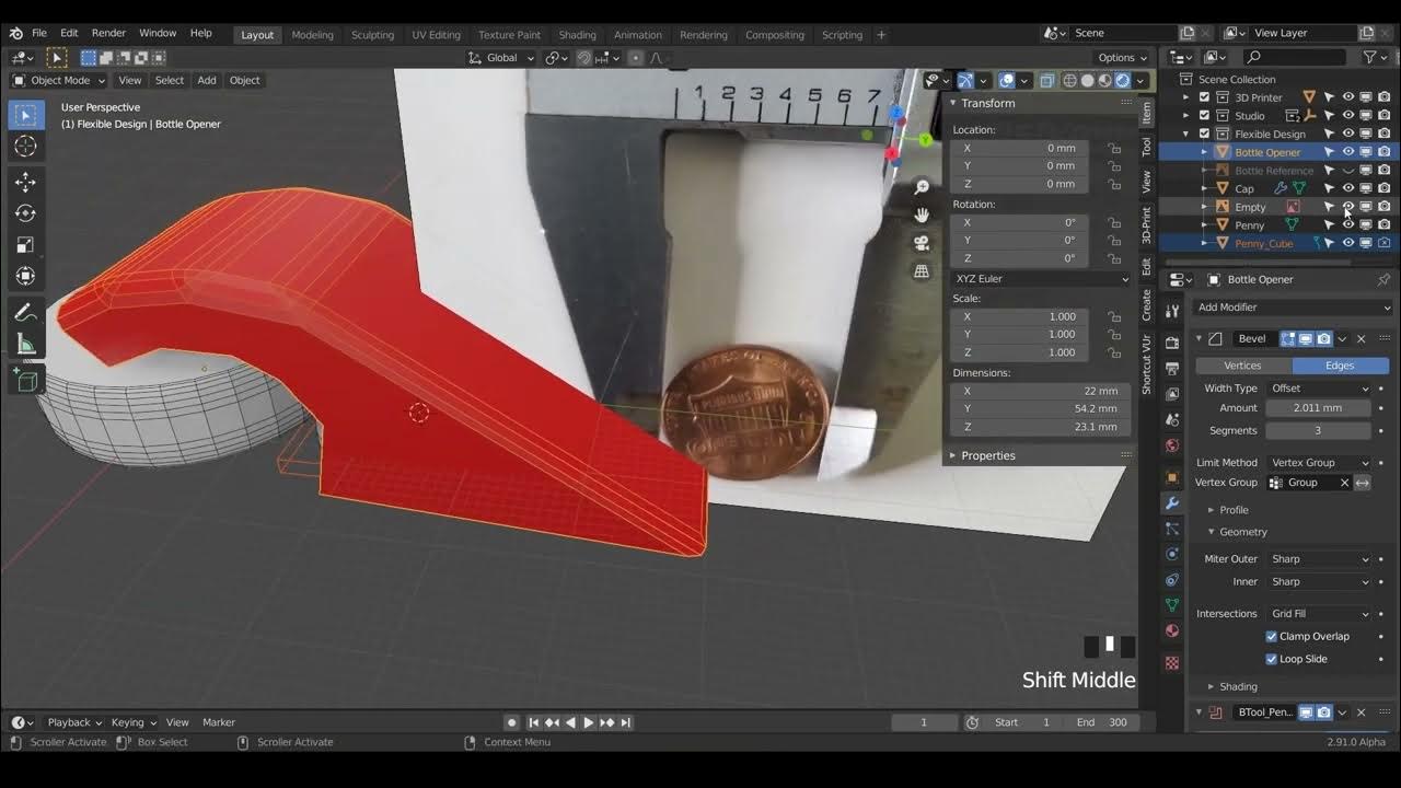 Bevel Modifier (EXPLAINED) Part 2 | FREE Blender for 3D Printing Course - YouTube