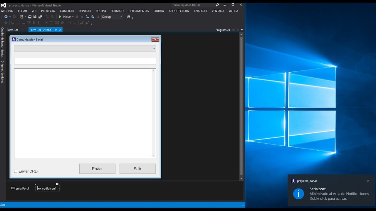 VISUAL STUDIO .NET - AREA DE NOTIFICACIONES. - notifyIcon - YouTube