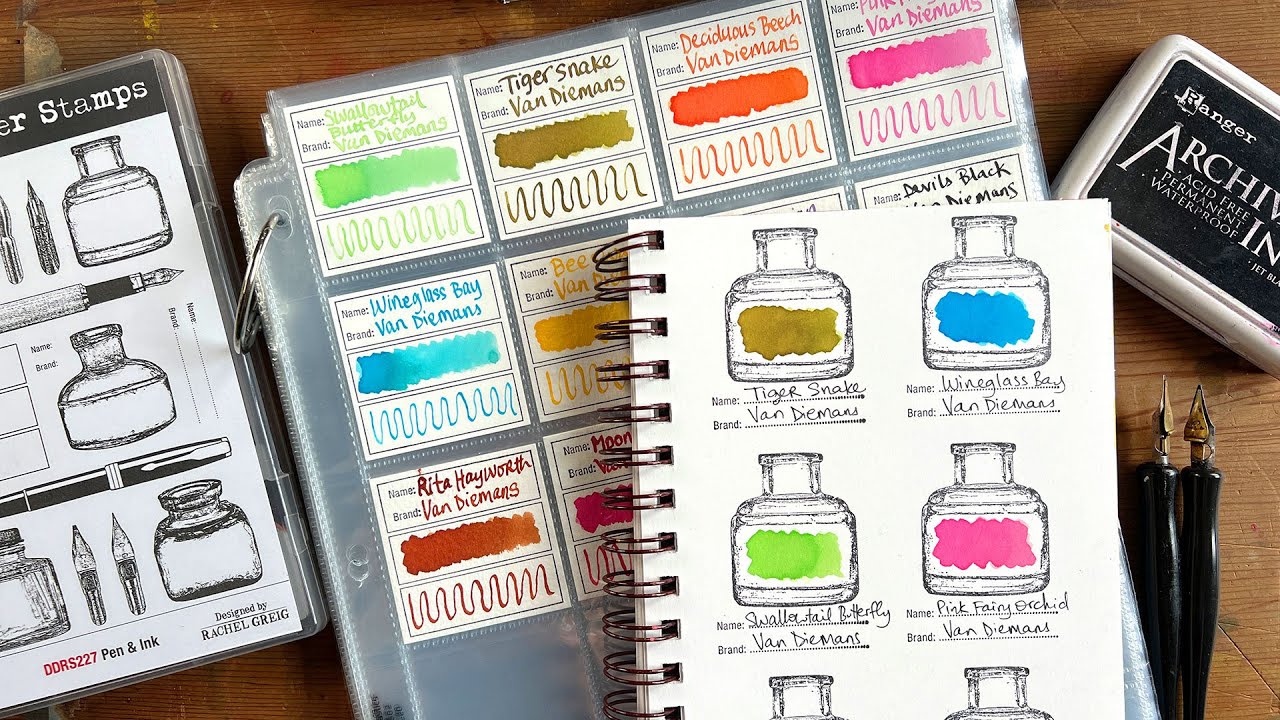 Ink Swatching With The Pen & Ink Stamp Set - YouTube