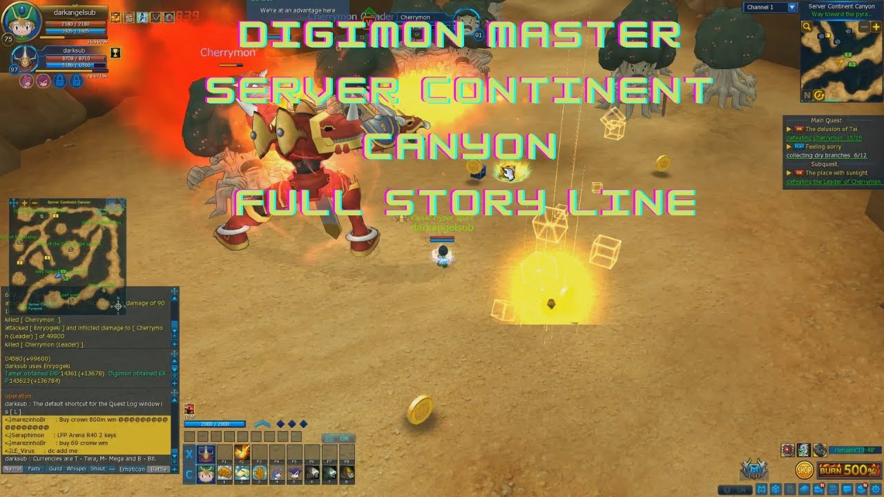 Digimon Master Server Continent Canyon Full StoryLine - YouTube