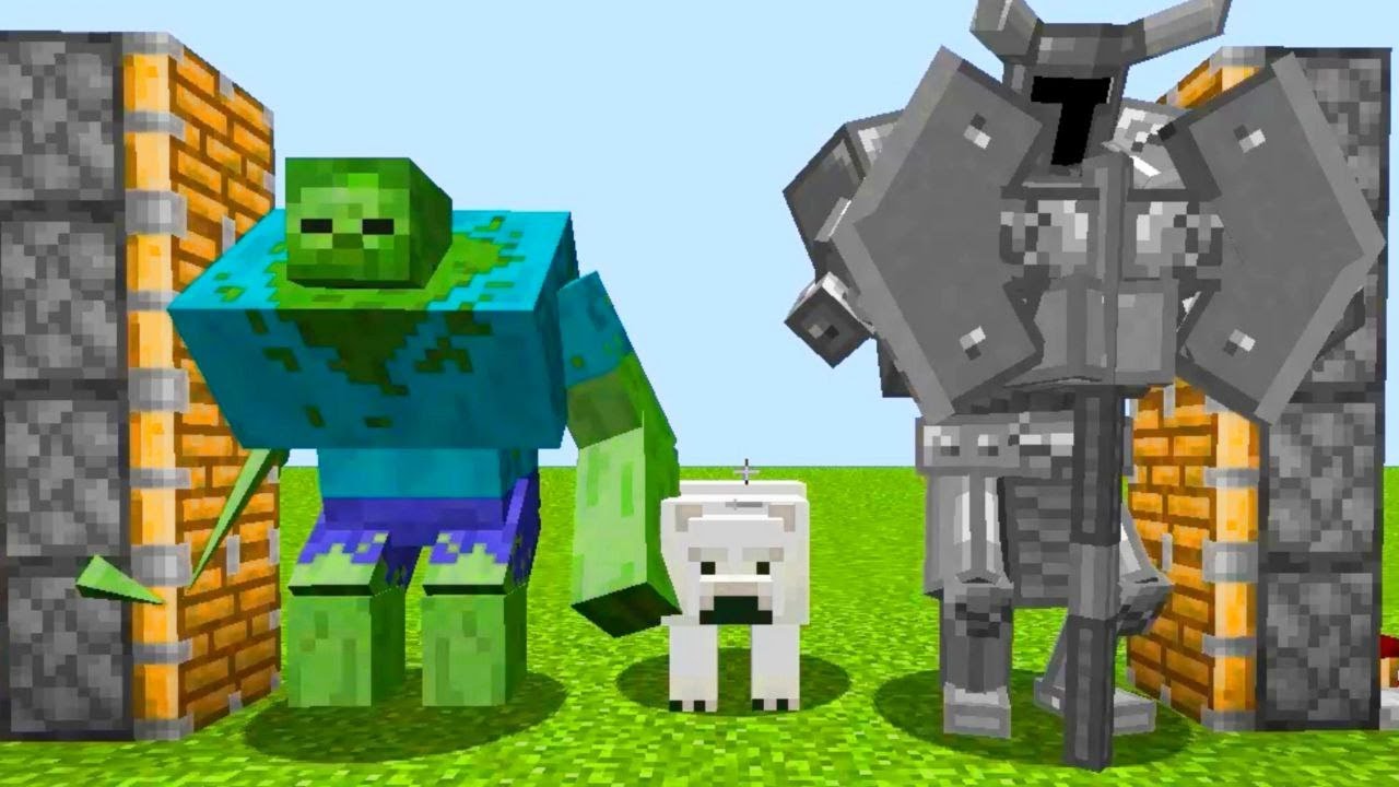 Mutant Zombie+ Polar bear + Ferrous Wroughtnaut = ??? / minecraft - YouTube