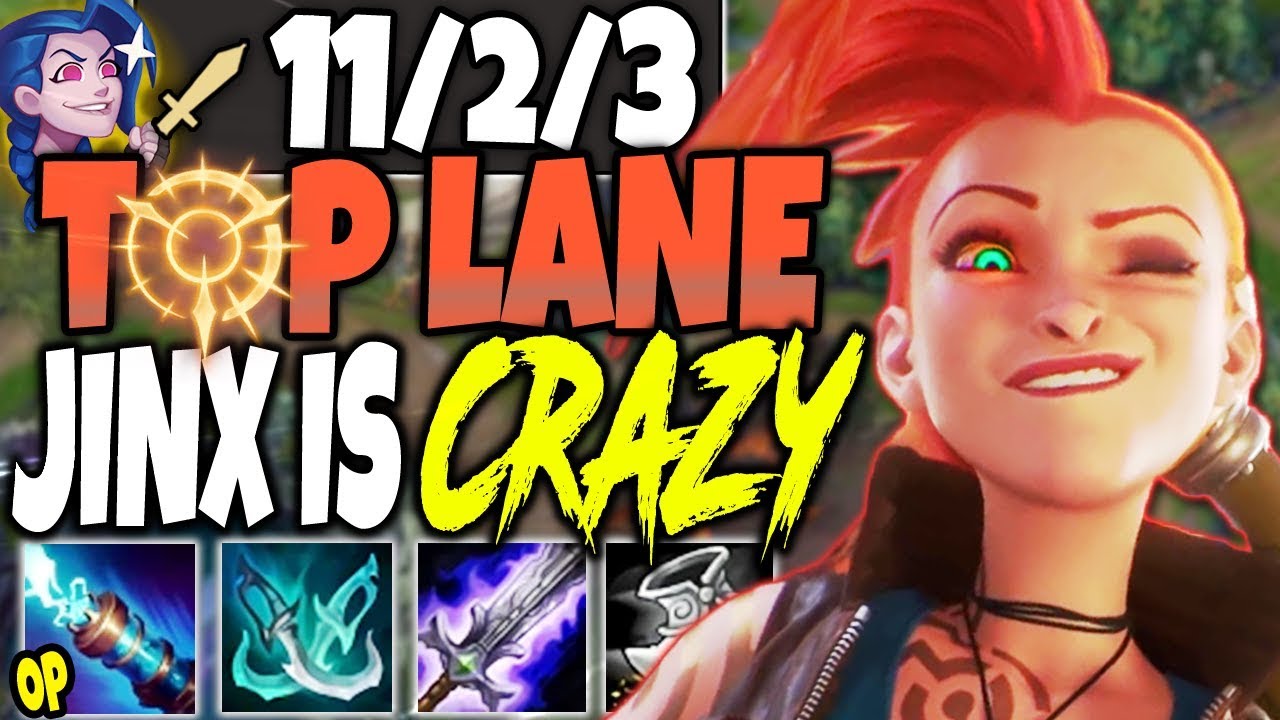 TOP LANE JINX IS CRAZY 🔥 INSANE DAMAGE 🔥 Best Jinx Season 10 Build ...