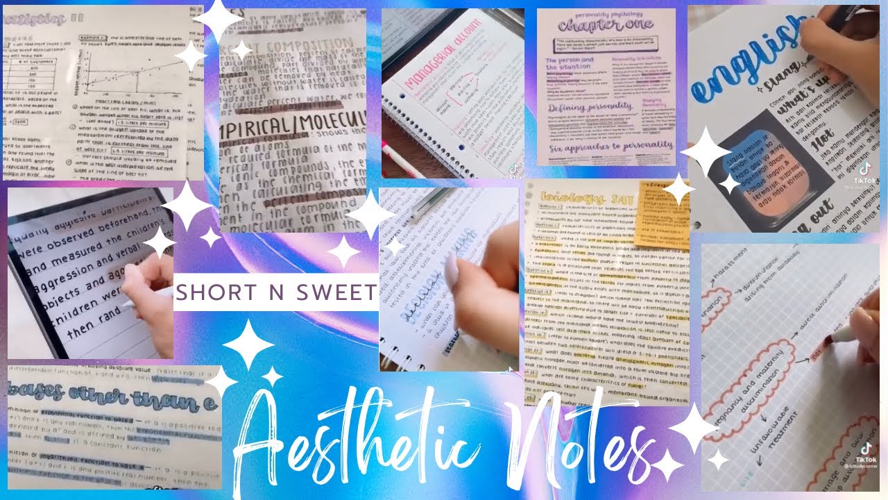 📝🖋️ Aesthetic Notes 🖋️📝 | Tik Tok Compilation | Short N Sweet - YouTube
