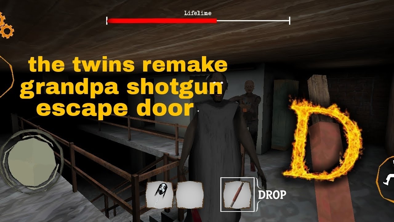 the twins remake grandpa shotgun and escape door gameplay - YouTube