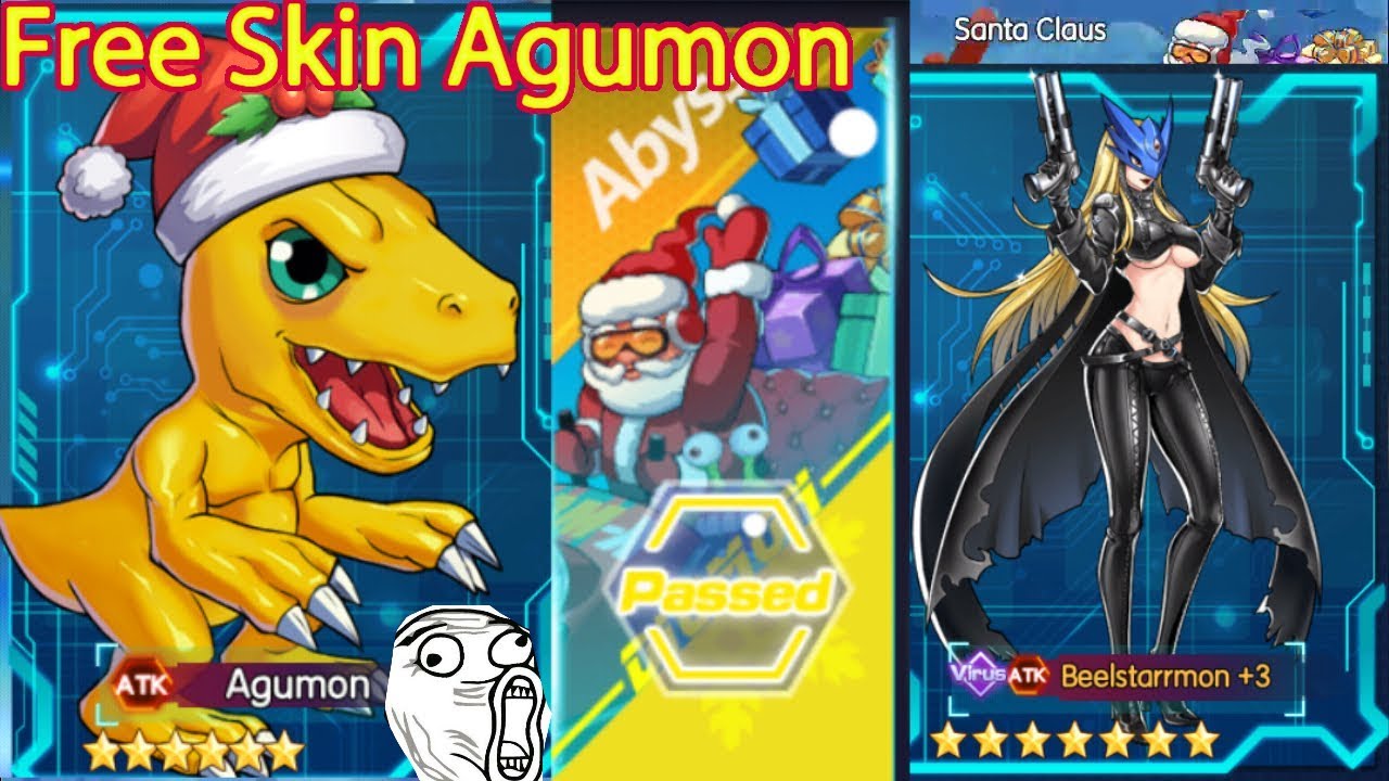 Digital World/Digital Master Digimon Free Xmas Agumon skin on Day 5 ...