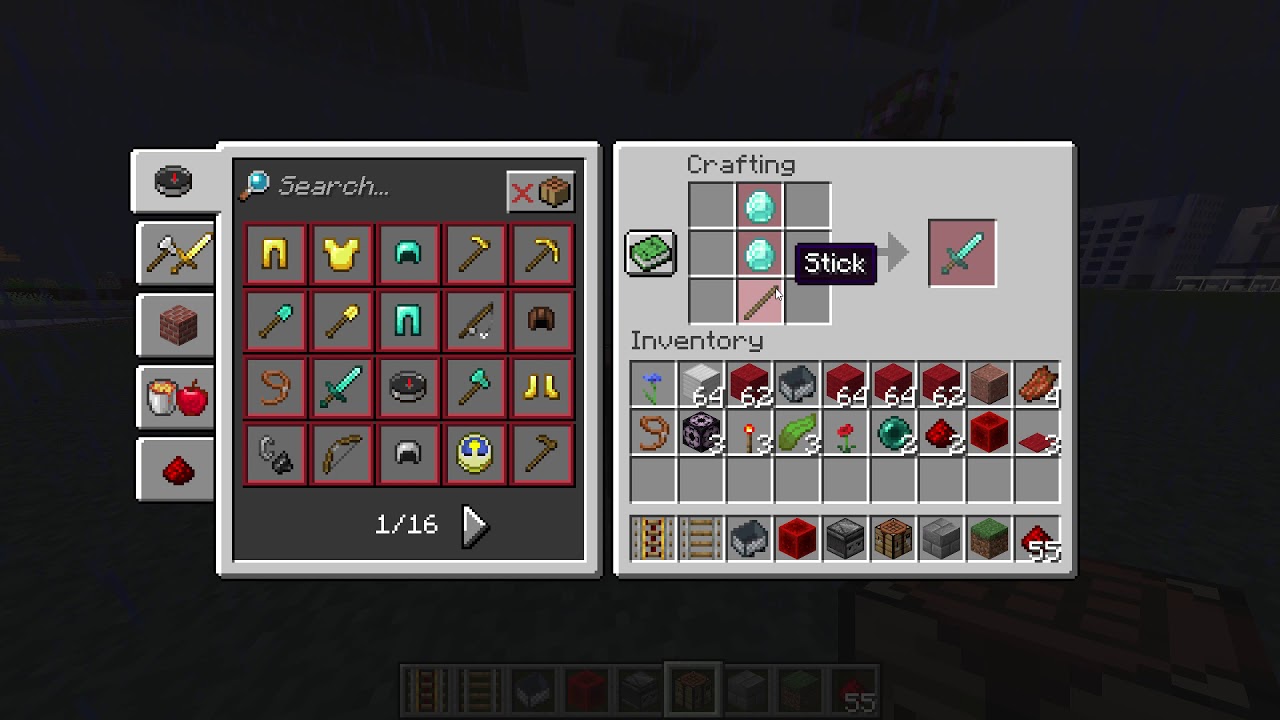 How to make Iron diamond sword in minecraft - YouTube