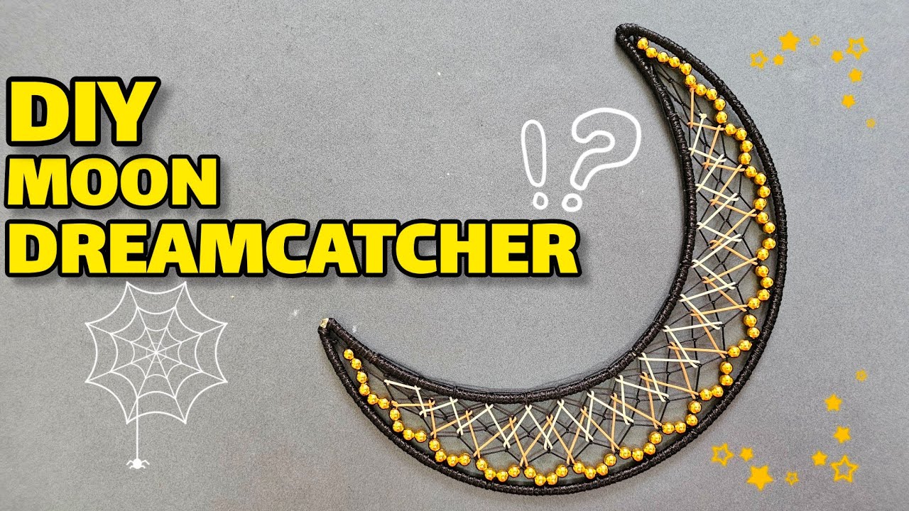 DIY MOON DREAMCATCHER/ TUTORIAL DREAMCATCHER /IDEAS FOR WALLHANGING ...