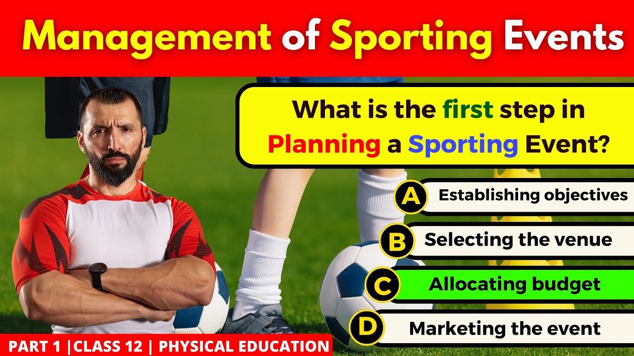 🏏Class 12 Physical Education | Management of Sporting events Chapter 1 ...
