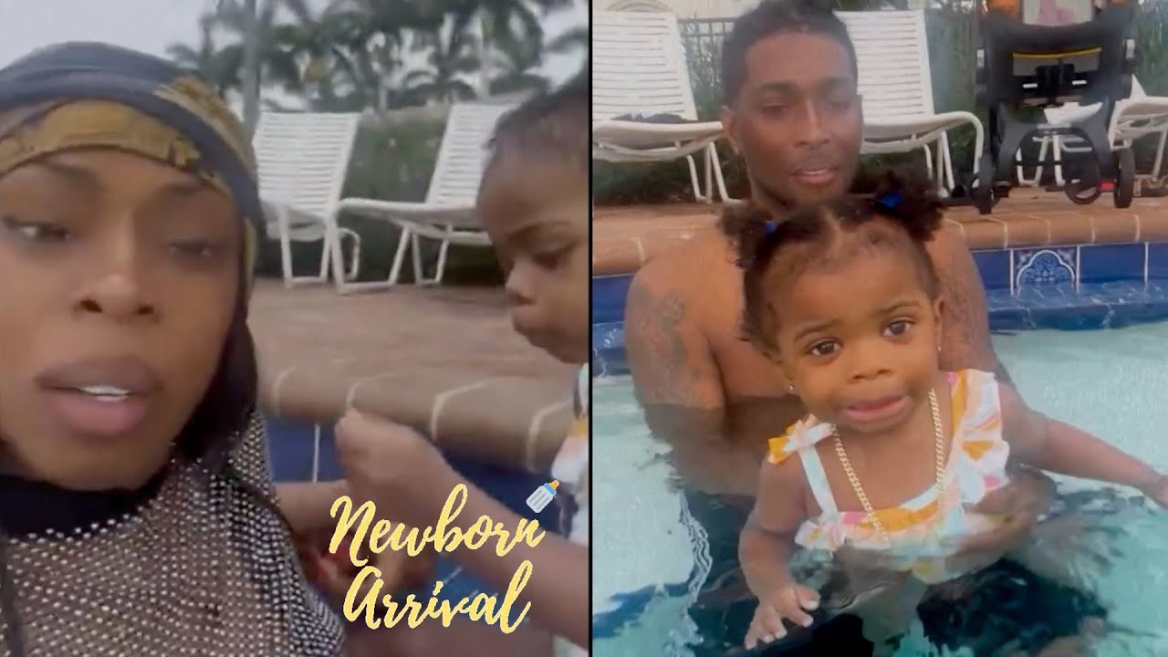 Shay Johnson's Daughter Shajiyah Goes Swimming In The Pool For The 1st ...