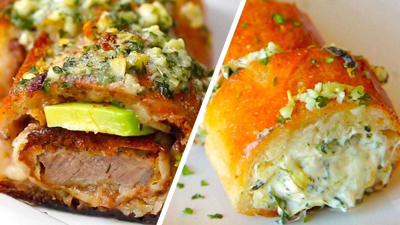 Stuffed Garlic Bread 4 Ways - YouTube