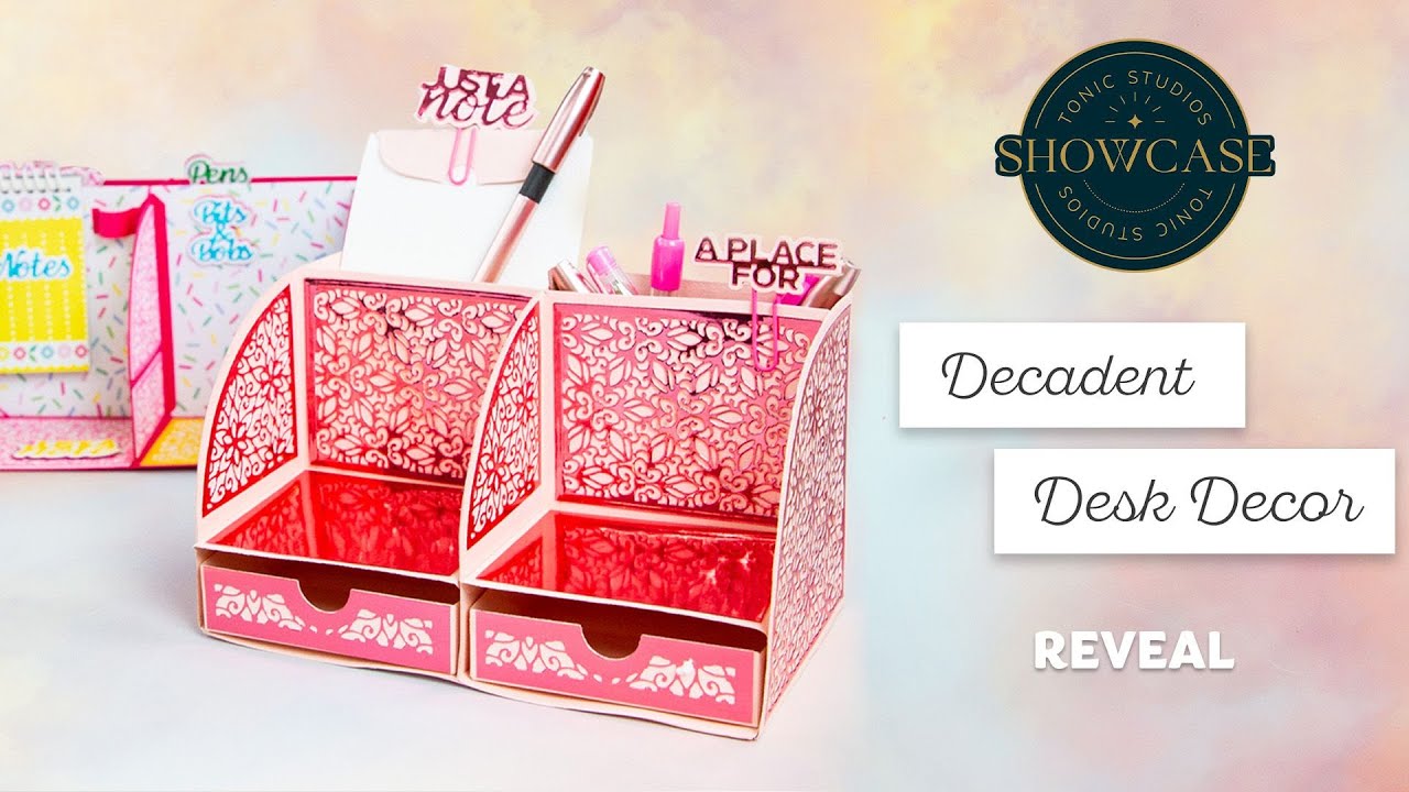 Introducing the Decadent Desk Decor Showcase Die Set | Tonic Studios ...