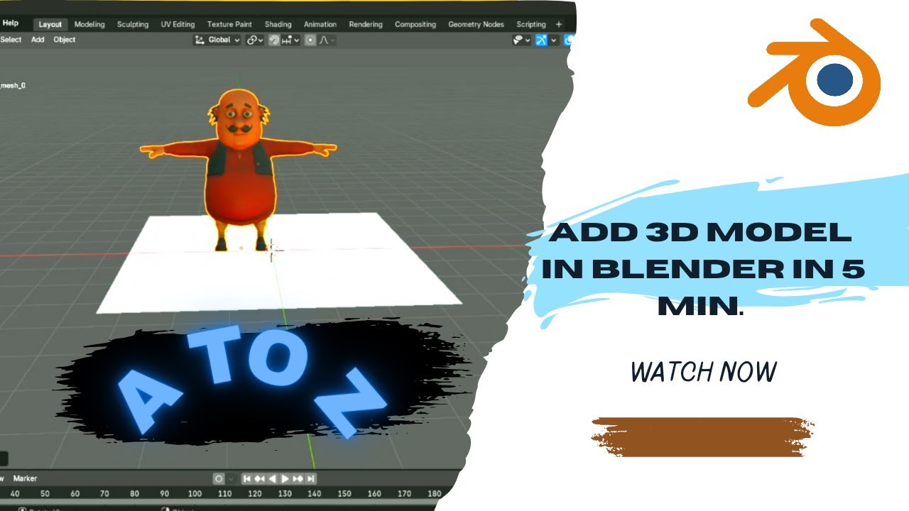 HOW TO MAKE ADD 3D MODEL IN BLENDER 4.2 IN 5 MIN. - YouTube