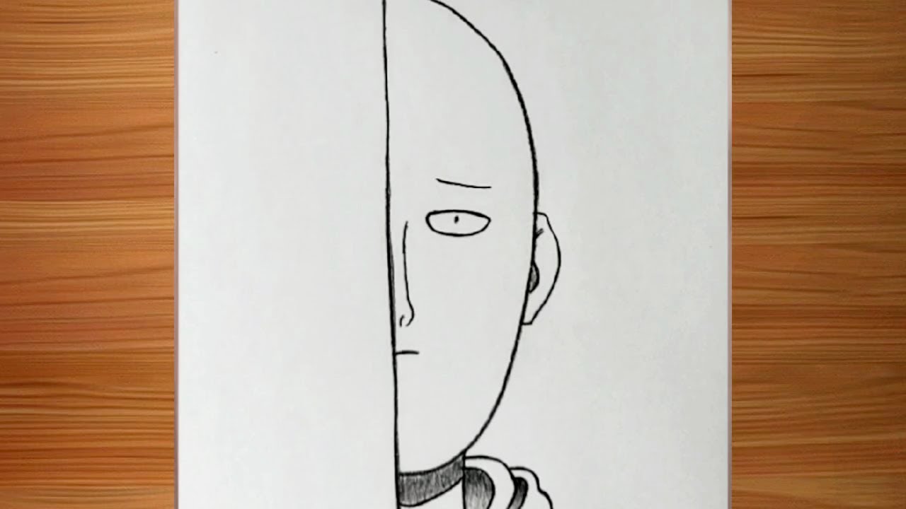 How to Draw Saitama from One Punch Man – Easy Step-by-Step Tutorial for ...