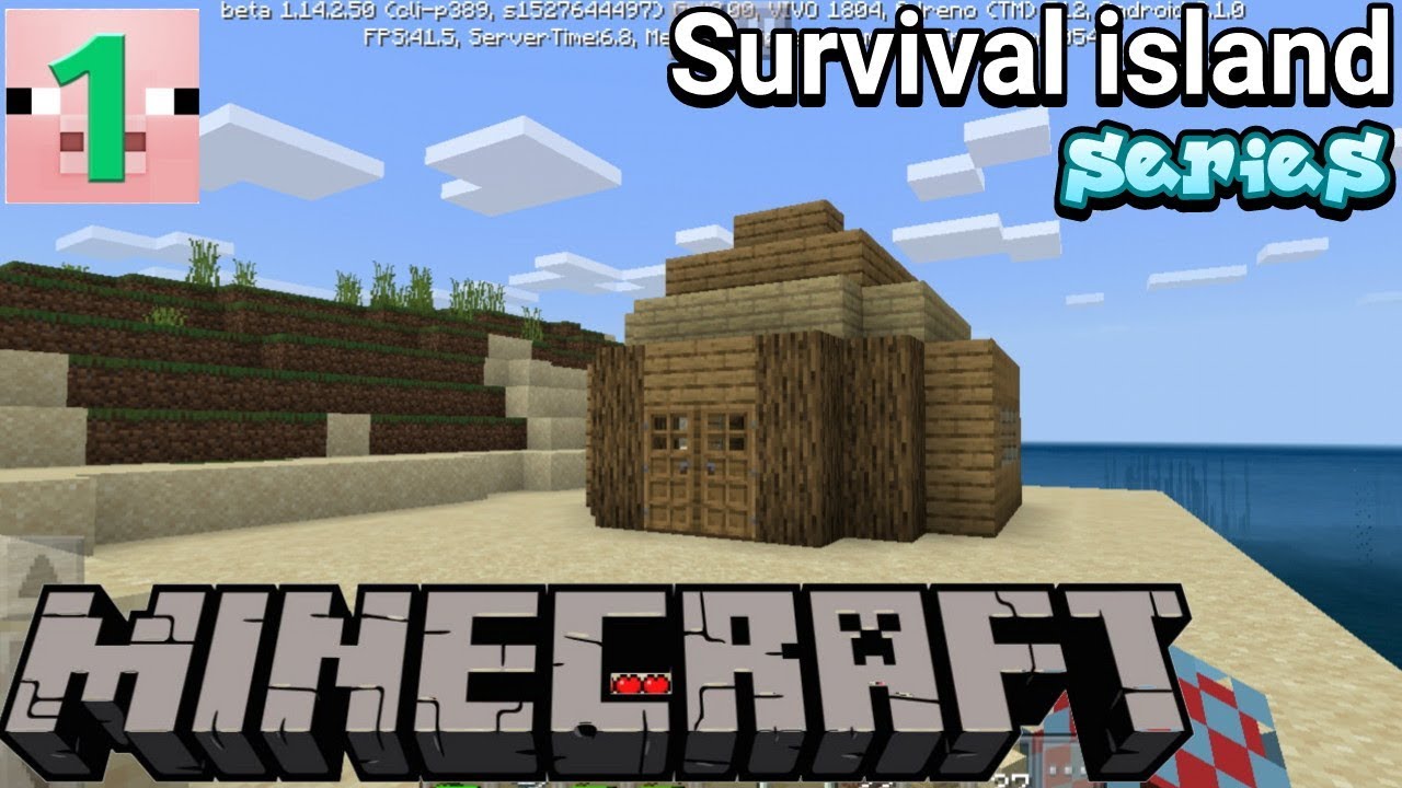 Pertama kali membuat rumah di samping pantai /Minecraft survival ...