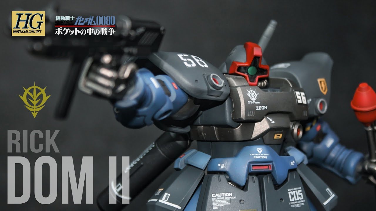 HGUC RICK DOM-II - Custom Work - Shot Review - YouTube