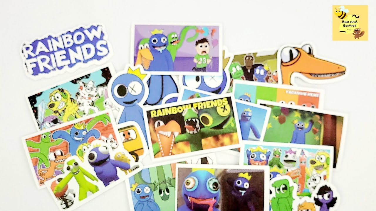 Rainbow Friends Blue Sticker cute and fun for Kids craft - YouTube