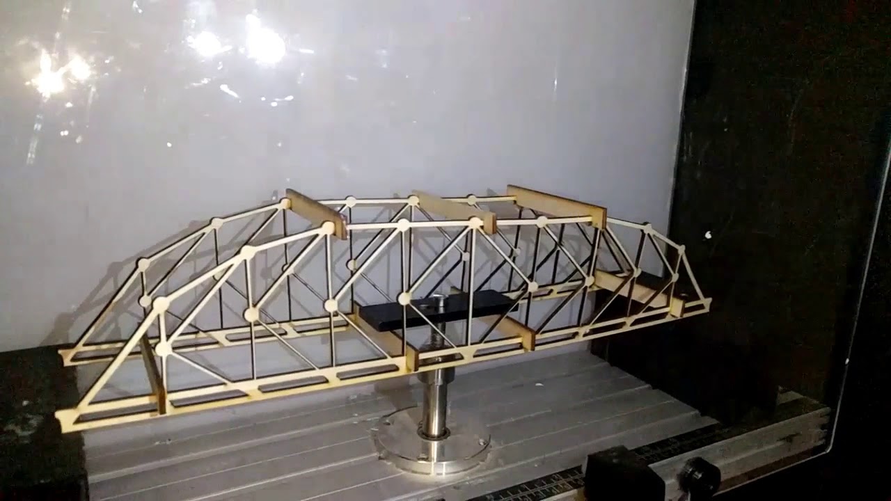 Destructive testing of K truss bridge model - YouTube