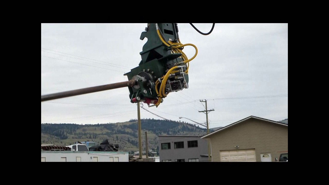 Helical Screw Pile Driver for Excavators from Gater Grapples - YouTube