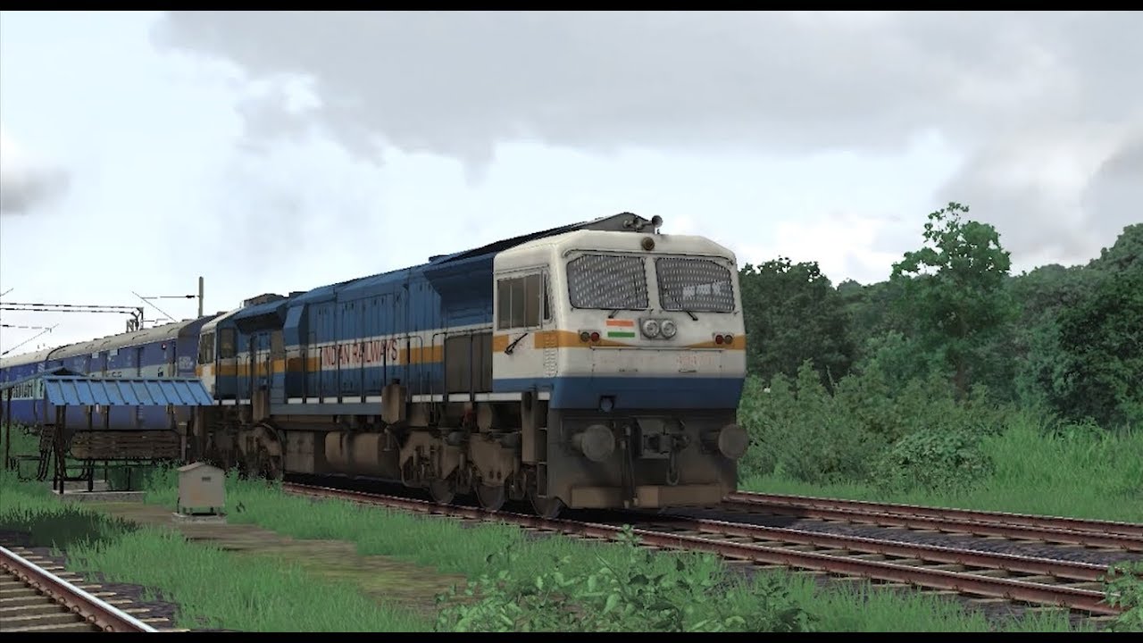 Indian railways spotting in a realistic route| Train simulator Full HD ...