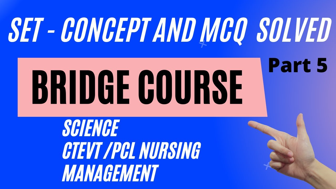 Bridge course mathematics | Set part 5 | Pcl nursing entrance ...