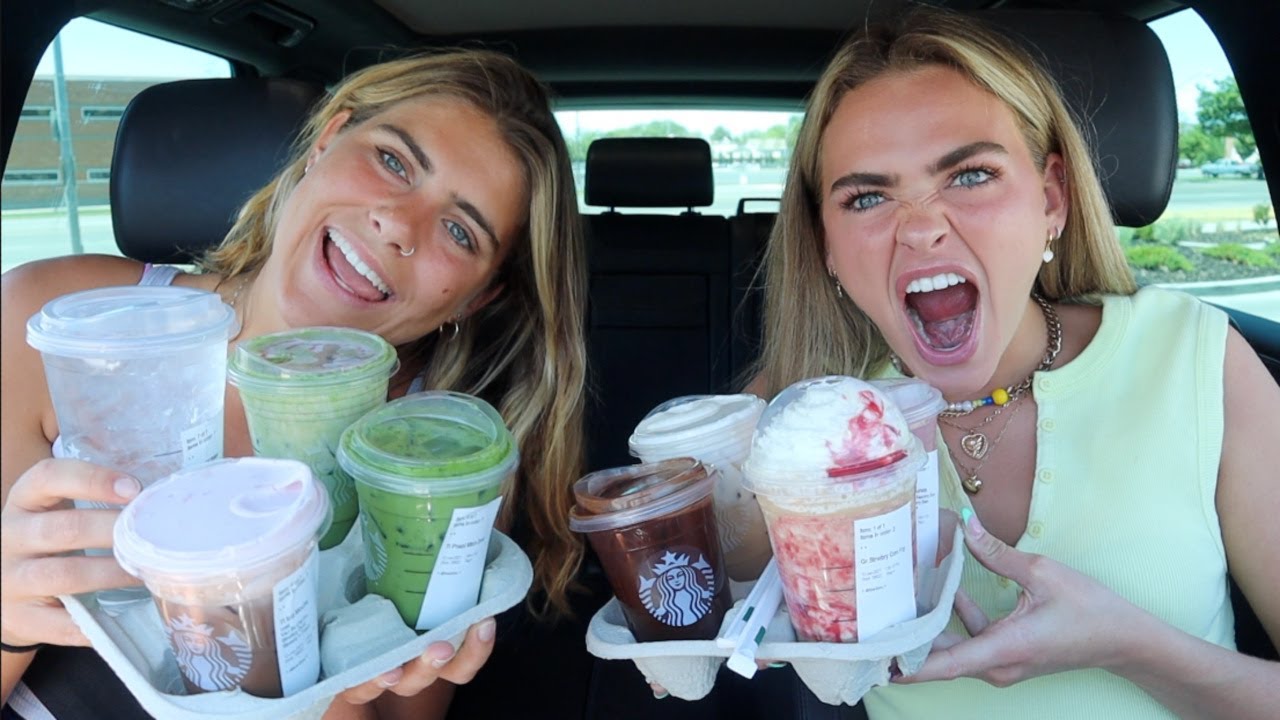 trying your fave starbucks drinks for the summer + drive with us ft ...