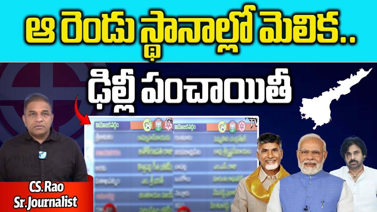 BIG Twist in TDP Janasena BJP Alliance | TDP BJP Seat Announcement ...