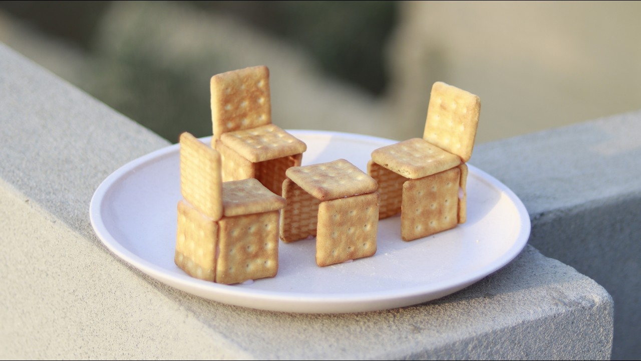 HOW TO MAKE BEAUTIFUL CHAIRS AND TABLE FROM BISCUITS || DIY BISCUITS ...