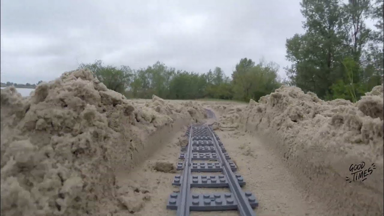 Lego Train Set - GoPro camera view compilation. 6 minute long ride ...