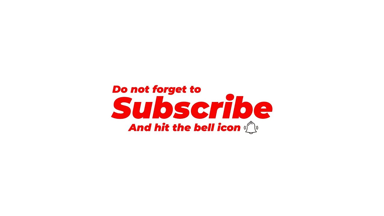 Subscribe And Notification Bell Animation Free Download - YouTube