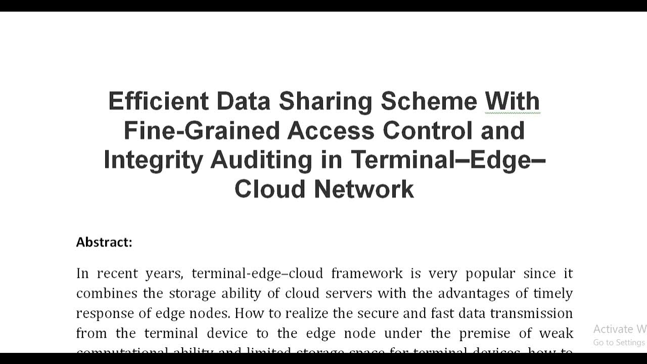 Efficient Data Sharing Scheme With Fine Grained Access Control and Integrity Auditing in ...