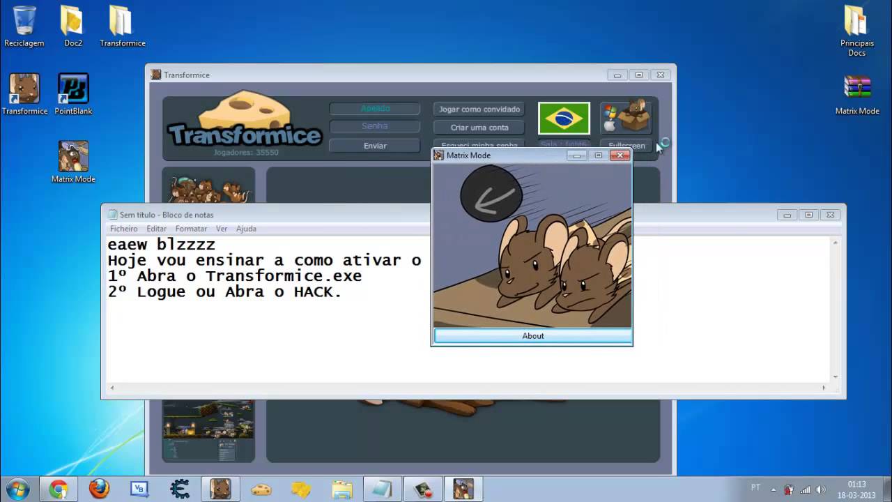 Transformice- Como Ativar Matrix Mode - YouTube