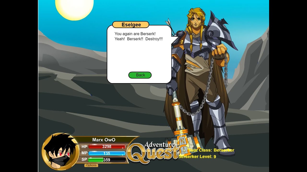 Adventure Quest: Class Training - Berserker Level 10 - YouTube