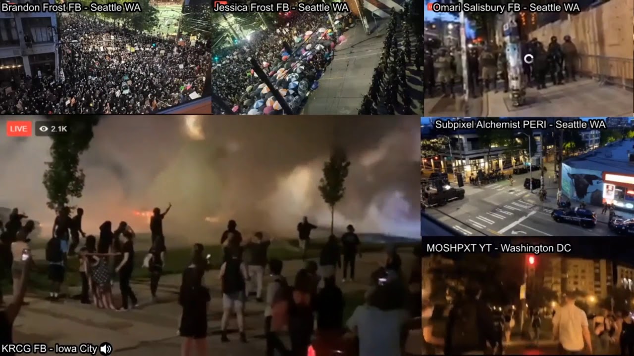 Iowa City protests 6/3/2020 NO CURFEW IN PLACE teens, adults, news crew ...