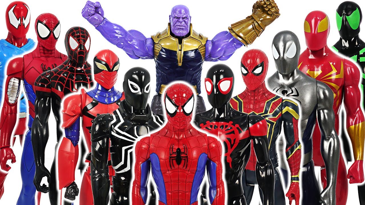 Marvel Avengers Spider-Man army VS Thanos and giant Dinosaurs army ...