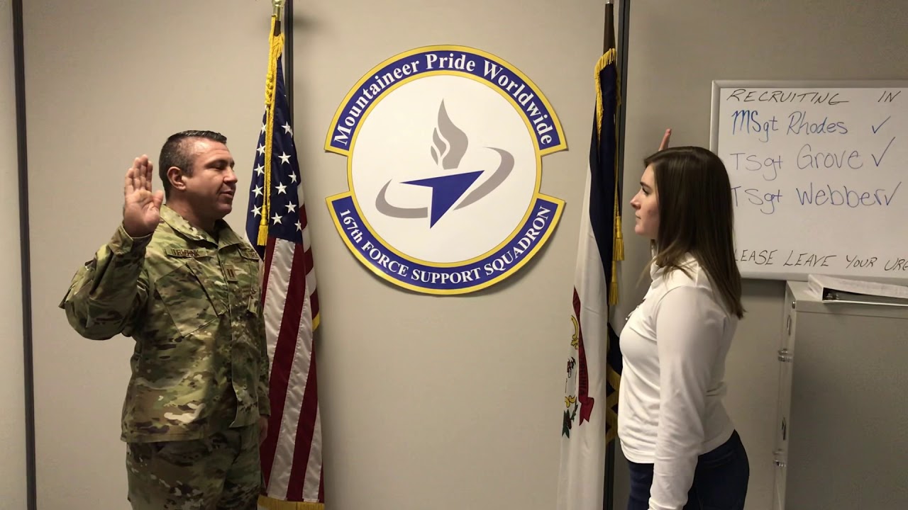 Alayna Air National Guard Oath - YouTube