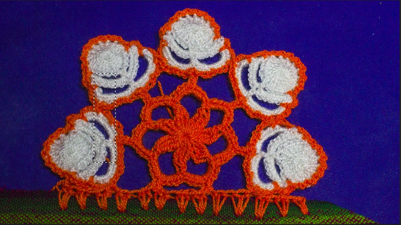 puntillas fácil de elaborar para bordes aguayo 0 mantas.,-, - YouTube